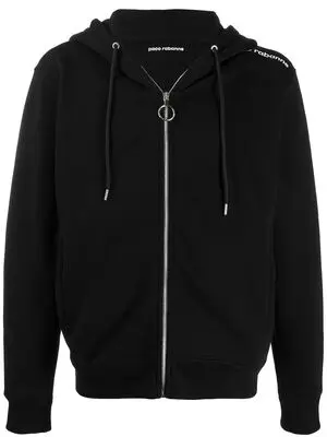Rabanne Logo Shoulder Zip-up Cardigan