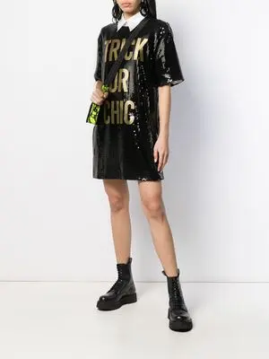 Moschino Sequined T-shirt Dress
