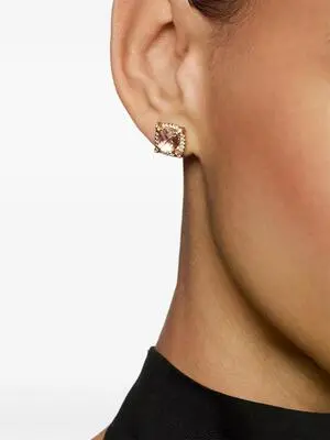 David Yurman 18kt Rose Gold Chatelaine Morganite And Diamond Stud Earrings - Pink