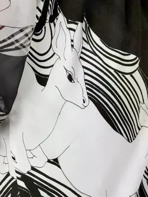 Burberry Abstract Deer Print Skirt