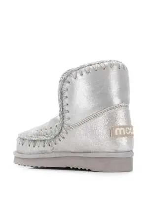 Mou Crochet Trim Snow Boots