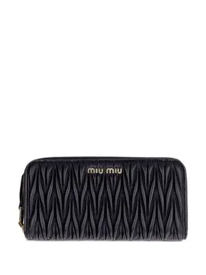 Miu Miu Zip Around Wallet - Black