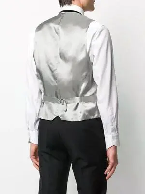 DELL'OGLIO Single-breasted Tailored Waistcoat - Grey