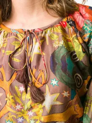 Chufy Oversized Abstract Print Blouse