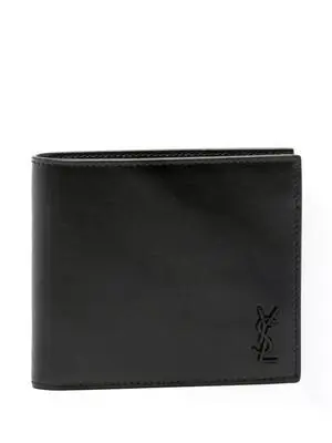 Saint Laurent Tiny Cassandre East/west Wallet - Black