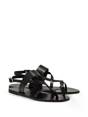 ANCIENT GREEK SANDALS Alethea Flat Sandals - Black