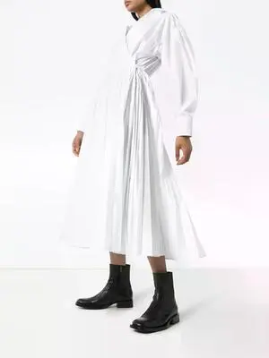 Valentino Garavani Wrap Pleated Shirt Dress