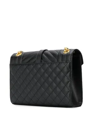 Saint Laurent Cassandra Quilted Shoulder Bag - Black