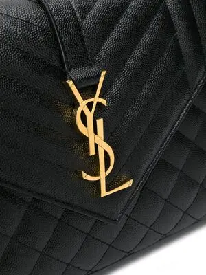 Saint Laurent Cassandra Quilted Shoulder Bag - Black