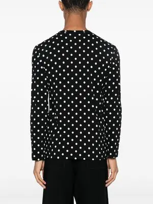 Play Comme Des Garcon Polka Dot Print T-shirt - Black