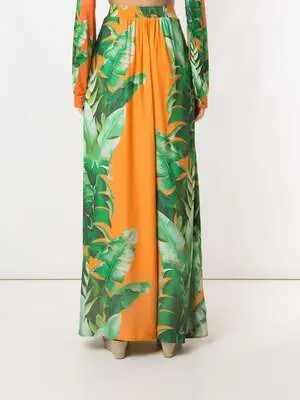 AMIR SLAMA Printed Maxi Skirt