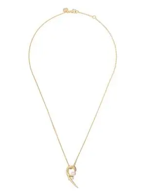SHAUN LEANE Cherry Blossom Pearl Pendant Necklace - Gold