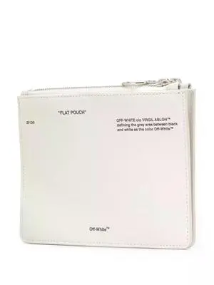 Off-White Diagonal Stripe Clutch