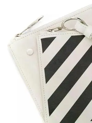 Off-White Diagonal Stripe Clutch