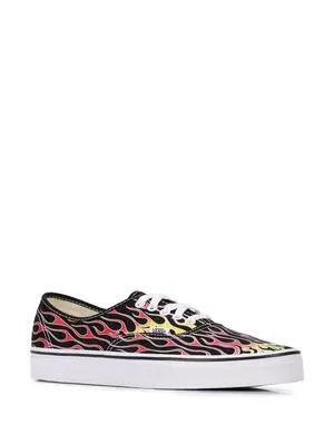 VANS Authentic Flame Print Sneakers - Black