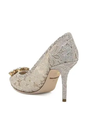 Dolce & Gabbana Taormina Lace Crystal-embellished Pumps