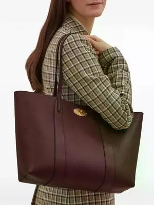 Mulberry Bayswater Grained Leather Tote Bag - Red