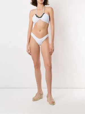 AMIR SLAMA Floral Appliqué Bikini Set