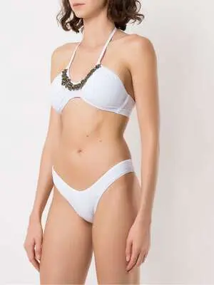 AMIR SLAMA Floral Appliqué Bikini Set
