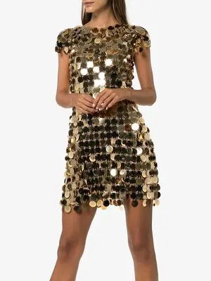 Rabanne Chainmail Mini Dress - Gold