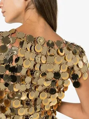 Rabanne Chainmail Mini Dress - Gold