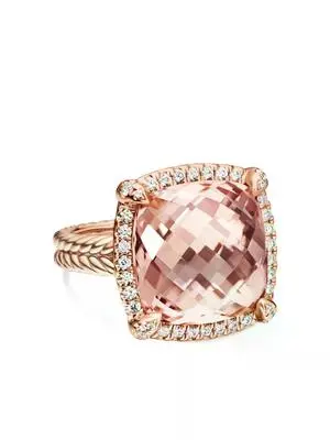 David Yurman 18kt Rose Gold Chatelaine Morganite And Diamond Ring - Pink