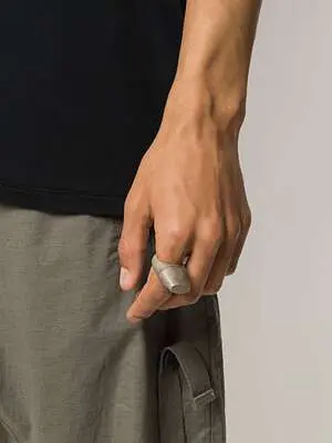 PARTS OF FOUR Geo Elipse Invert Ring - Silver