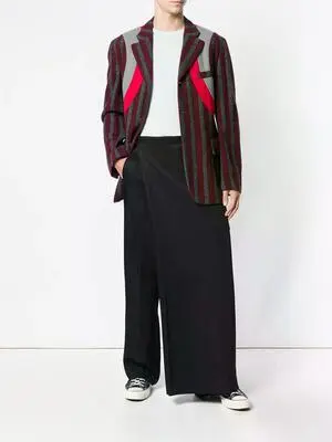 Comme Des Garçons Striped Appliqué Blazer