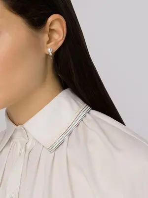 Delfina Delettrez 18kt Diamond And Pearl Earring