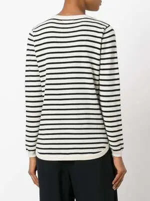 Chinti & Parker Breton Stripe Heart Jumper - Neutrals