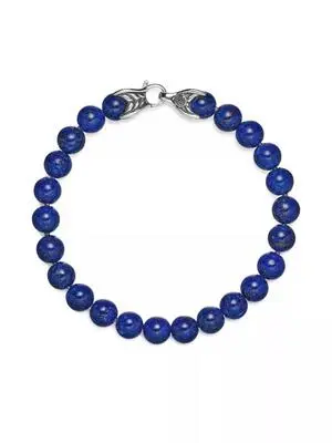 David Yurman Sterling Silver Spiritual Beads Bracelet - Blue
