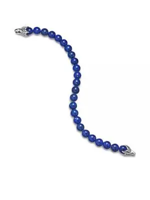 David Yurman Sterling Silver Spiritual Beads Bracelet - Blue