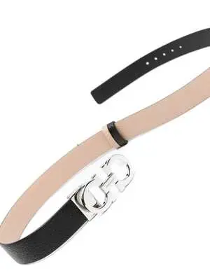 FERRAGAMO Double Gancini Leather Belt
