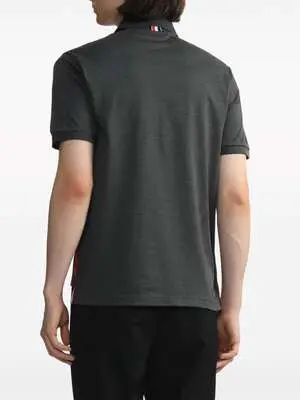 Thom Browne Piqué Polo With Rwb Pocket Trim - Grey