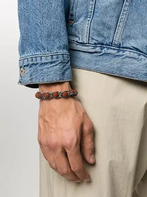 Emanuele Bicocchi Beaded Braided-chain Bracelet - Red