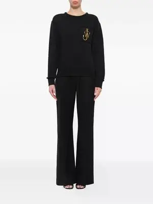 JW Anderson Logo Detail Cotton Sweater - Black