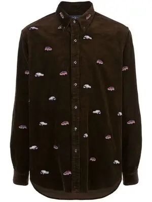 PALACE X Ralph Lauren Embroidered Gti Shirt - Brown