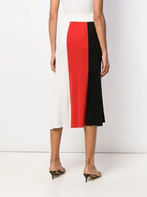 Cashmere In Love Color Block Knitted Skirt