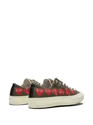 CONVERSE X COMME DES GARONS PLAY Chuck 70 Multi Hearts Sneakers - Green