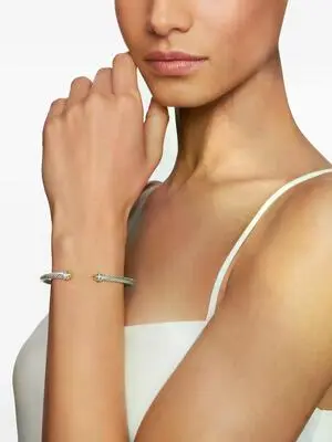David Yurman 18kt Yellow Gold And Sterling Diamond Bracelet - Silver