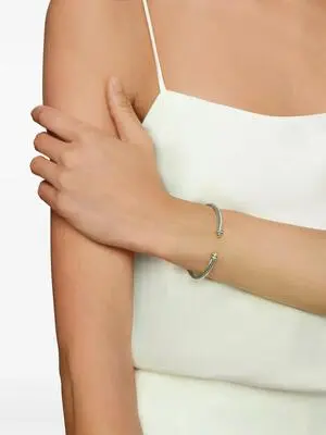 David Yurman 18kt Yellow Gold And Sterling Diamond Bracelet - Silver