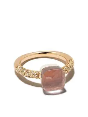Pomellato 18kt Rose Gold Diamond Stone Ring Pink
