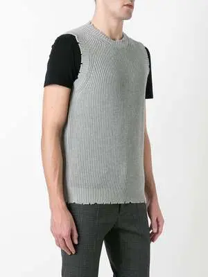 MSGM Distressed Sleeveless Jumper