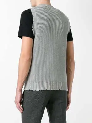 MSGM Distressed Sleeveless Jumper
