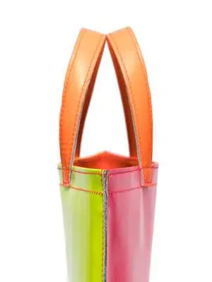 Comme Des Garçons Colour-block Leather Tote Bag