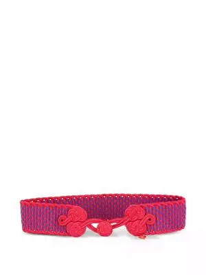 Saint Laurent 1980s Interwoven Belt - Red