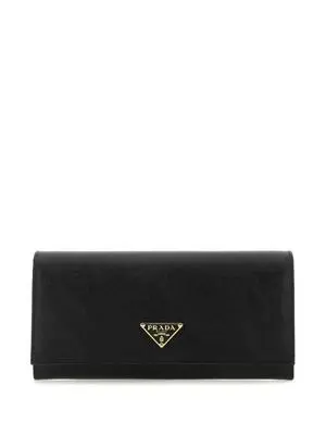 Prada Large Leather Wallet - Black