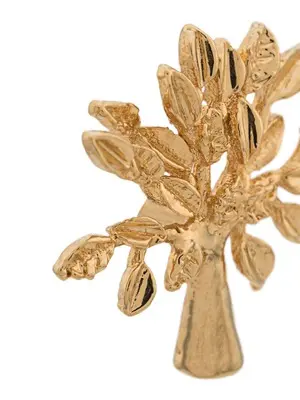 Mulberry Logo Tree Stud Earrings - Gold