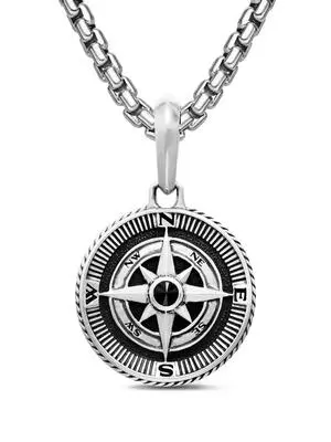 David Yurman Maritime Compass Diamond Amulet - Silver