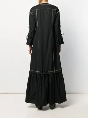 Alberta Ferretti Lace-up Flared Maxi Dress